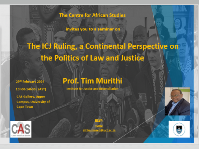 CAS Events: The ICJ Ruling, a Continental Perspective on the Politics ...